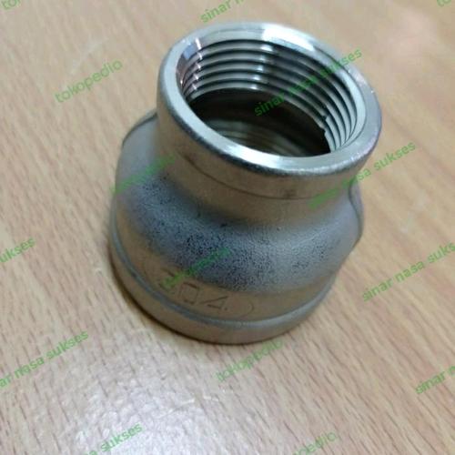 Jual Reducer stainless/Vlok sock ss304 Drat 1/2" x 3/8" Inch - Jakarta ...