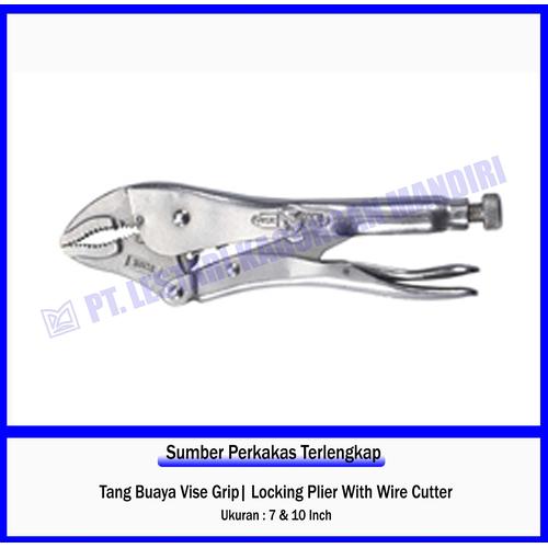 Jual Tang Buaya Vise Grip / Locking Plier Curve Jaw Wire Cutter 10 ...
