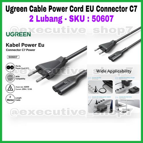 Jual Ugreen Cable Power Cord EU Connector C7 - 2 Lubang - SKU 50607 - Kota Pekanbaru - Executive ...