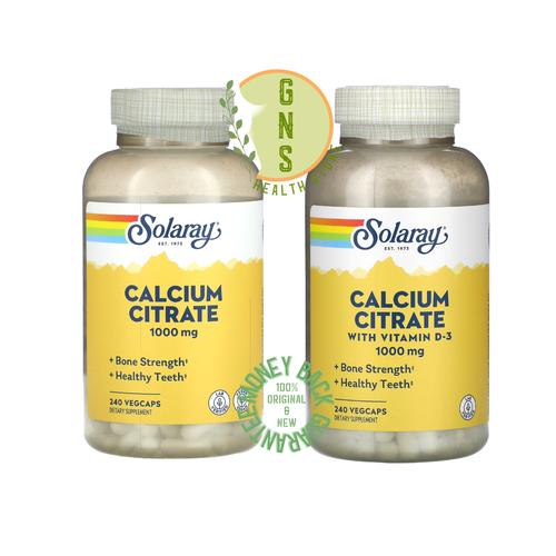 Jual Solaray Calcium Citrate + D3 1000mg 1000 mg Healthy Bone Teeth ...