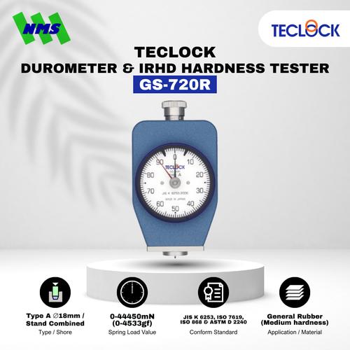 Jual TECLOCK GS-720R Durometer Hardness Tester 44450mN Shore A Stand ...