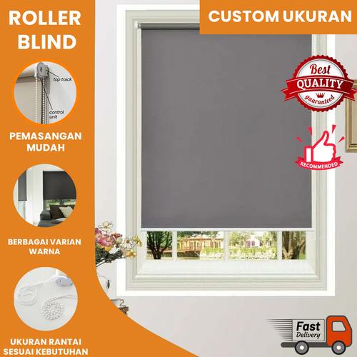 Jual Roller Blind Indoor Dimout 80% Blok Cahaya- ChainXL Ukuran Besar ...