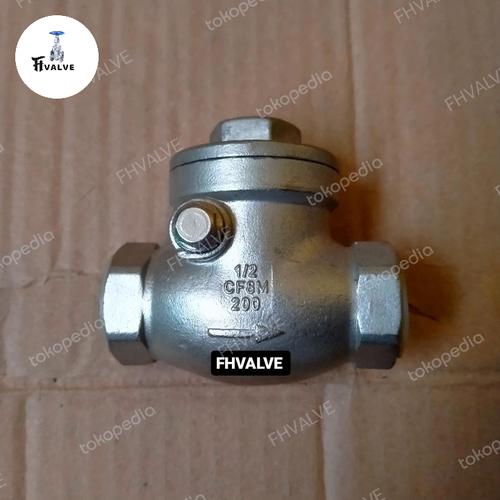 Jual Swing Check Valve 1/2" Inch Stainless SS304 - Kota Surabaya ...