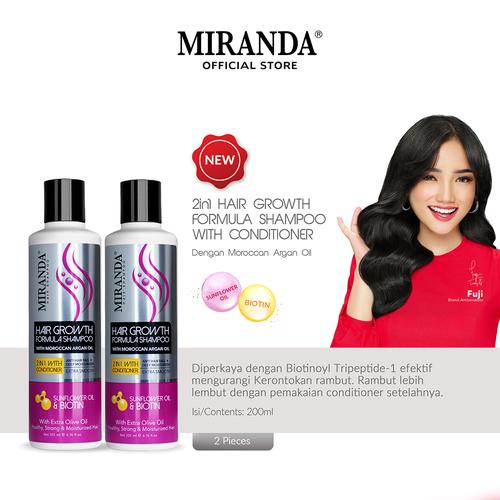 Jual Miranda Hair Growth Biotin Shampoo 200ml x2 Pcs - 2in1 with Condi ...