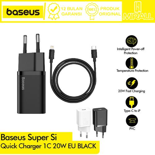 Jual Baseus Charger Super Si Quick Charger 20W USB Type C / PD For ...