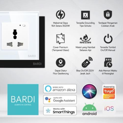 Jual BARDI Smart Wall Socket Wifi UNI Plug Colokan Stop Kontak Dinding ...