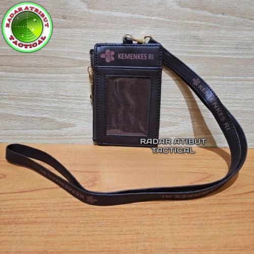 Jual ID Card Holder Tali Lanyard Name Tag Model Resleting Logo KEMENKES ...