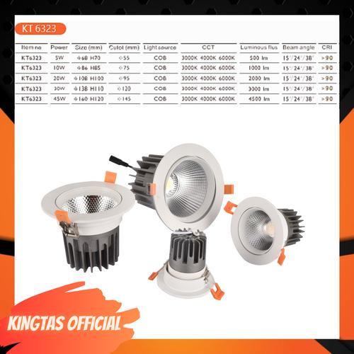 Jual Lampu ceiling led kingtas 6323 cob 10w - 45w 3000k 4000k 6000k ...