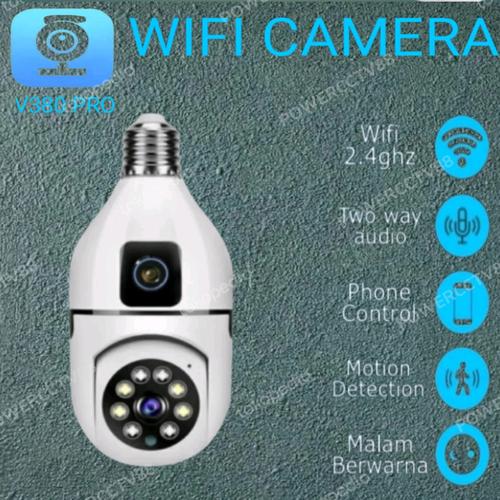 Jual NEW PTZ LAMPU DUAL LENS V380 PRO IP CAMERA CCTV SPEED DOME - CCTV ...