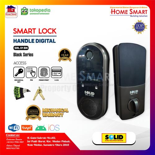 Jual Solid Kunci Pintu Handle Smart Digital Lock SRL 01 BN - BLACK ...