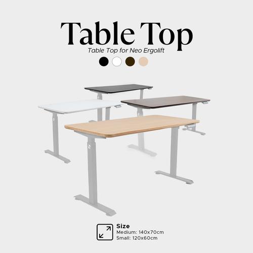 Jual Neo Ergolift Table Top Papan Meja MDF Finishing HPL - Hitam, 140cm ...