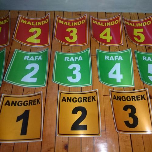 Jual Free Custom Stiker Angka 5x5cm Sticker Nomor Nomer Urut Vinyl ...