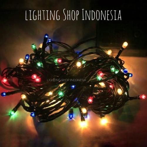 Jual Lampu natal 10meter warm white putih biru merah hijau RGB ...