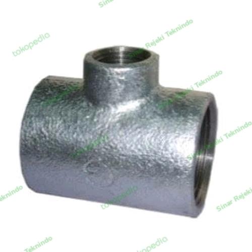 Jual Reducer Tee galvanis 2 1/2" x 1" inch - Vlok Tee galvanis drat ...