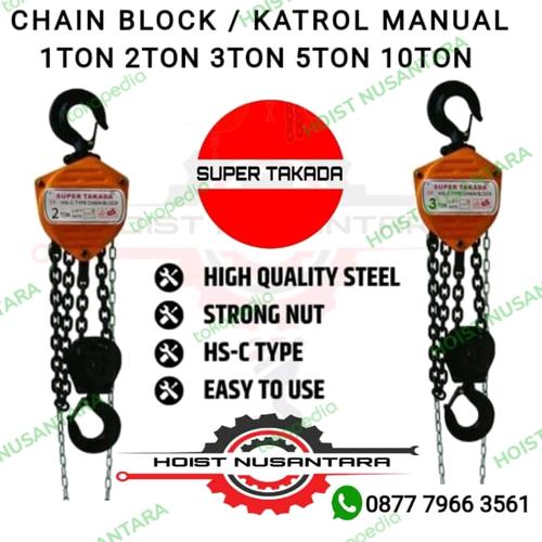Jual chain block 2ton x 10meter super takada - Jakarta Barat ...