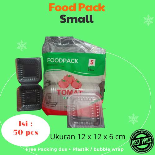 Jual Foodpack Kotak Makan Tomat Bening Ukuran S - Small isi 50 pcs ...