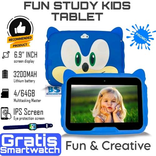 Jual Tablet Anak Android FUN And Study Tab For Kids Free Smartwatch ...