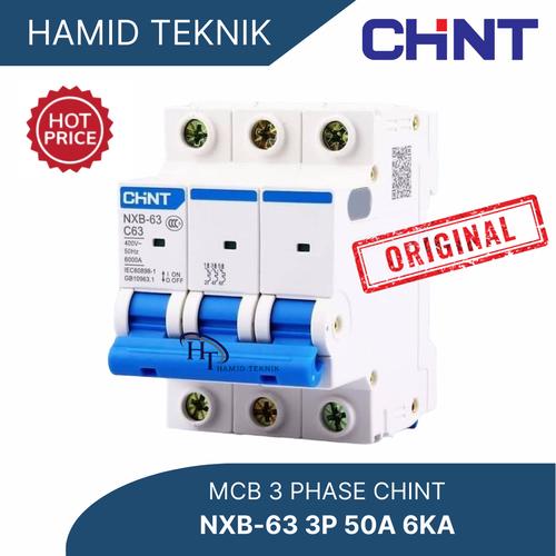 Jual MCB NXB-63 3 Phase 50A 6KA - Original Chint - Jakarta Barat - Hamid Teknik | Tokopedia