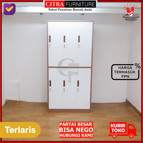 Promo Lemari Loker Besi 6 pintu | Locker Kantor Dokumen File Arsip new ...