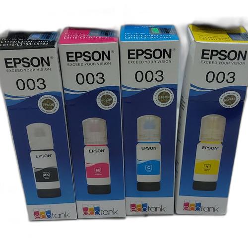 Jual tinta printer/tinta epson 003 ORIGINAL 1 set 4 varian warna ...
