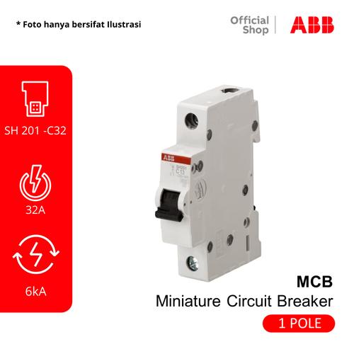 Jual ABB MCB 1Pole 6kA 32A SH 201-C32 2CDS211001R0324 Circuit Breaker - Kota Jambi - Andalas ...