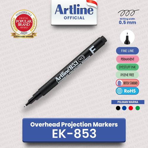 Jual ARTLINE Spidol OHP Overhead Project Permanent Marker EK-853 ...