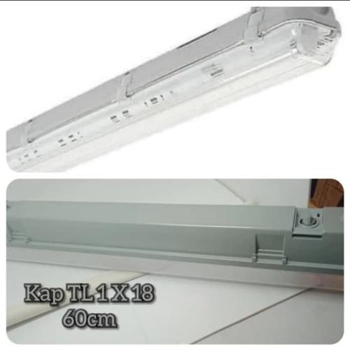 Jual kap tl led 1x18 waterproof ip65 60cm rumah lampu t8 tl led philips ...