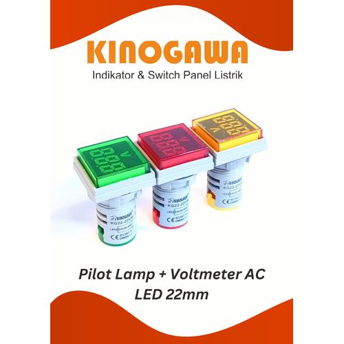 Jual Pilot Lamp Voltmeter 22mm Digital Persegi - YELLOW - Jakarta Barat ...