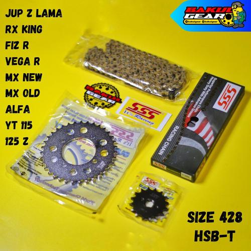 Jual Gear set sss rantai RX King Jupiter Z Fizr F1zR Fiz Vega R HSBT ...