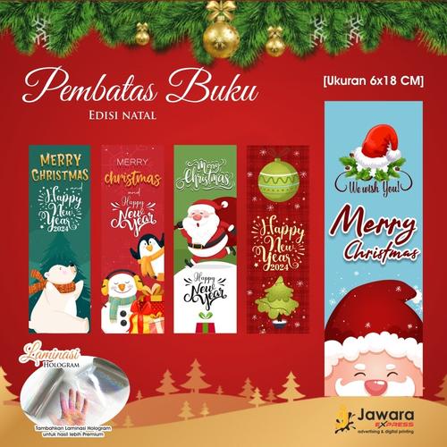 Jual CETAK CUSTOM PEMBATAS BUKU KERTAS TEBAL EDISI NATAL - Kota Malang ...