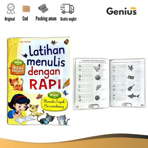Jual Buku latihan menulis rapi tegak bersambung untuk TK dan SD kelas 1 ...