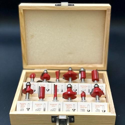 Jual SKY 15 ROUTER BIT SET 12 PCS MATA BOR PROFIL KAYU MESIN WOOD ...