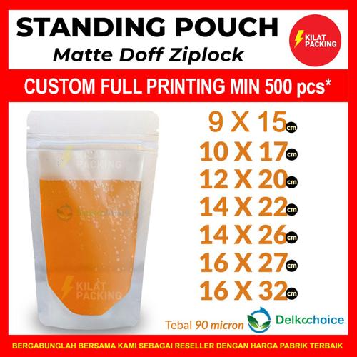 Jual STANDING POUCH MATTE DOFF ZIPLOCK / KEMASAN MAKANAN DAN MINUMAN ...