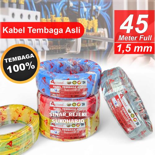 Jual Kabel Listrik NYA SNI ANTRANA 1x1,5 Kabel SNI Tembaga Murni 50 Yard - Grounding - Kab ...