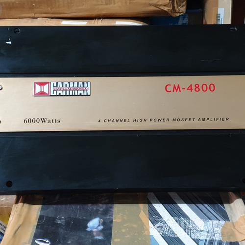 Jual power amplifier mobil 4channel 6000watts CARMAN CM-4800 EX DISPLAY ...