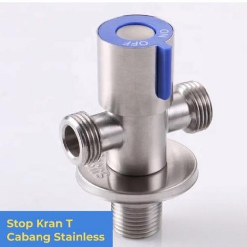 Jual Stop kran double/cabang stainlesa sus304/stop kran T/kran on off ...