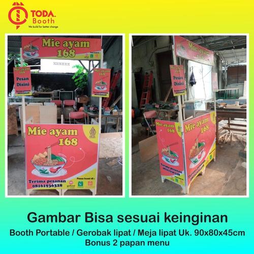 Jual BOOTH PORTABLE / GEROBAK LIPAT / MEJA LIPAT, booth portabel ...