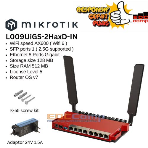 Jual Mikrotik L009UiGS-2HaxD-IN | 2.4 GHz ax dual-chain wireless ...
