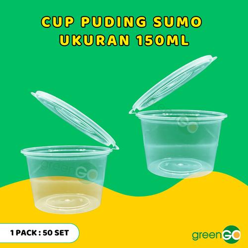 Jual THINWALL CUP PUDDING 150ML SUMO ISI 50 SET CUP ICE CREAM CUP JELLY ...