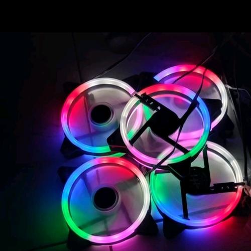 Jual Promo Fan Case Led RGB Rainbow Double Ring Color Lampu Led 12Cm ...