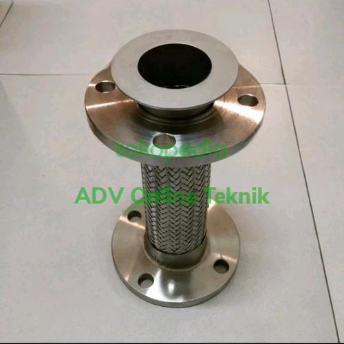 Jual Flexible Hose Model Flange jis 10k 3" inch ss304 DN80 50cm ...