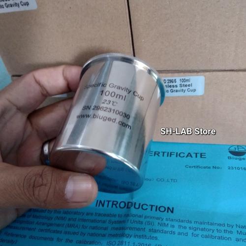 Jual Specific Gravity Cup Density Cup Stainless Steel 100 ML - Kota ...