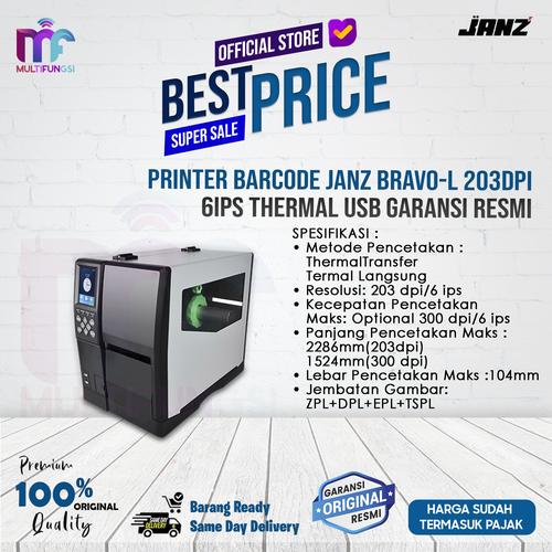 Promo Printer Barcode Janz Bravo-L 203dpi/6ips Thermal USB Garansi ...