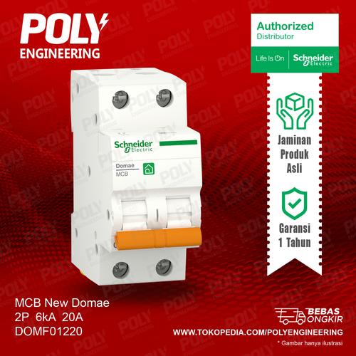 Jual MCB 6kA NEW DOMAE 2P 20A SCHNEIDER DOMF01220 - Kota Semarang - Poly Engineering | Tokopedia