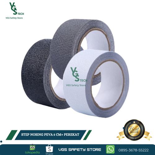 Promo Step Nosing Anti Slip Bening PEVA/Lis Tangga Pengaman + Lem Waterproof - Abu-abu, 18 Mtr ...