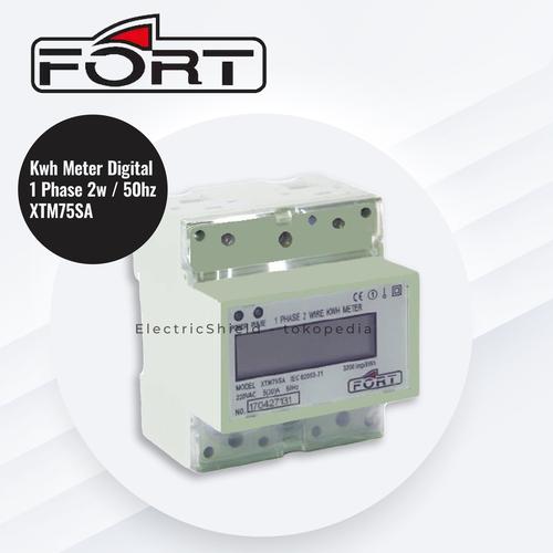 Jual KWH Meter Digital FORT 1 Phase 2W/50Hz -XTM75SA - 20(100)A ...