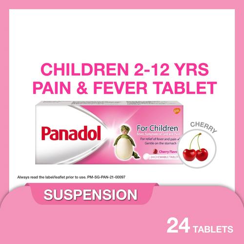 Jual Panadol Children Pain & Fever Relief Singapore 24 Chewable Per Box ...
