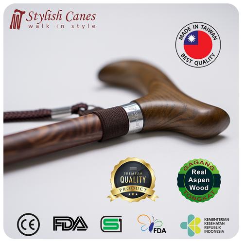Jual Stylish Canes - Natural Wood Grain Series - Sen Wood - Jakarta ...