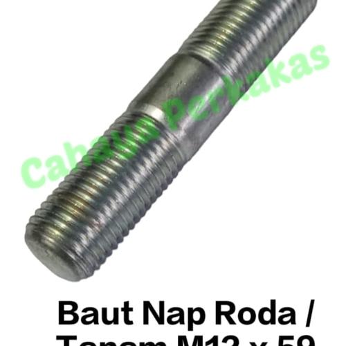 Jual BQ Baut Stud Nap Roda Tanam Axle Ploting M12 x 59 Drat 1.25 ...