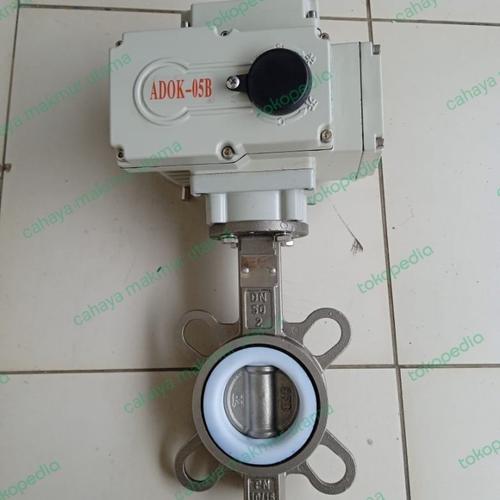 Jual motorized electric butterfly valve body stainless 304 uk 4" inch ...